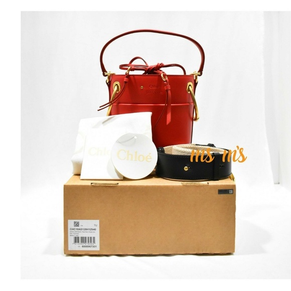 Chloe | Bags | Nwt Chloe Mini Red Leather Bucket Bag Crossbody | Poshmark